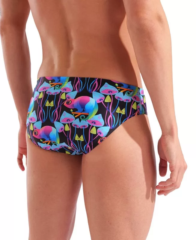 M ARENA MULTI CHAMELEONS SWIM BRIEF MULTI BLACK