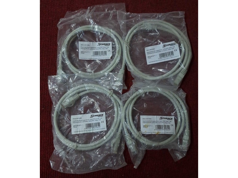UTP kabl kabal 1m 4 komada RJ45 Schrack Austrija LAN