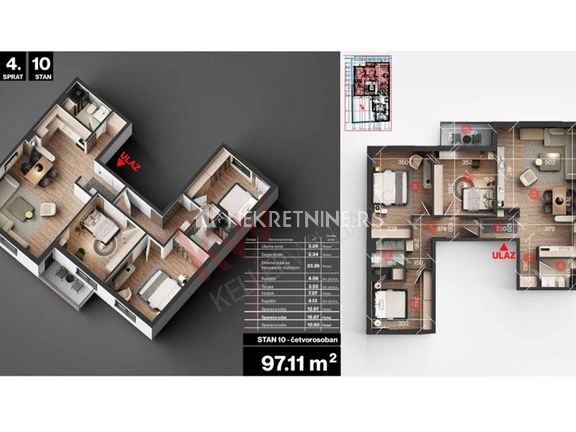 Stan 4.0, 97m2, Gorničevska (Beograd), 310000e