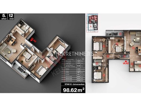 Stan 4.0, 98m2, Gorničevska (Beograd), 315000e