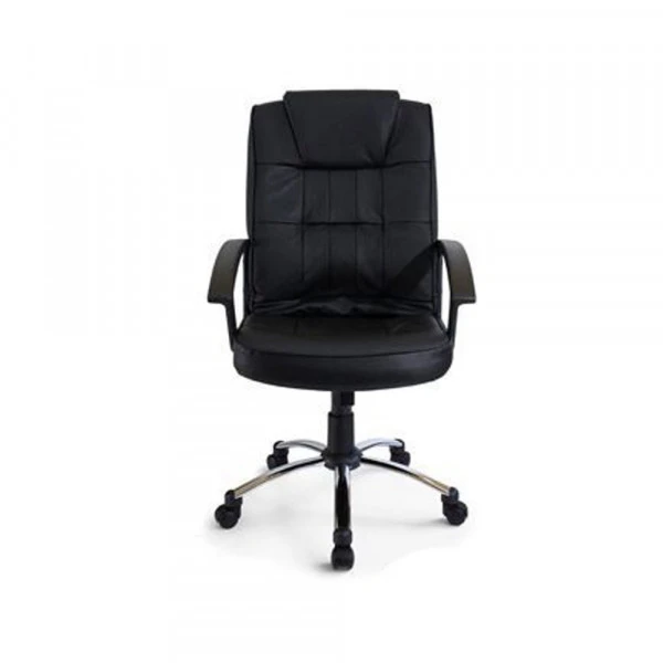 Radna fotelja LGA68 CR crna eko koža