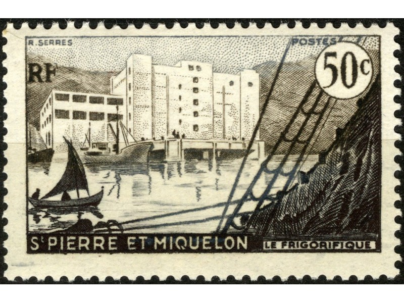 kt686dzs 22.okt1956 S'PierreEtMiquelon Mi376 ** 1od4