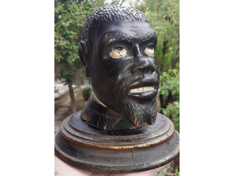 Black Americana preacher carving 1880s