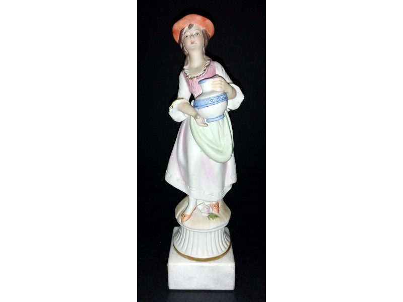 FIGURA - BISKVIT PORCELAN POSTOLJE MERMER 15cm