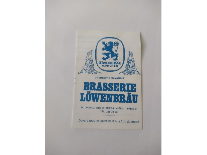BRASSERIE LOWENBRAU PARIS