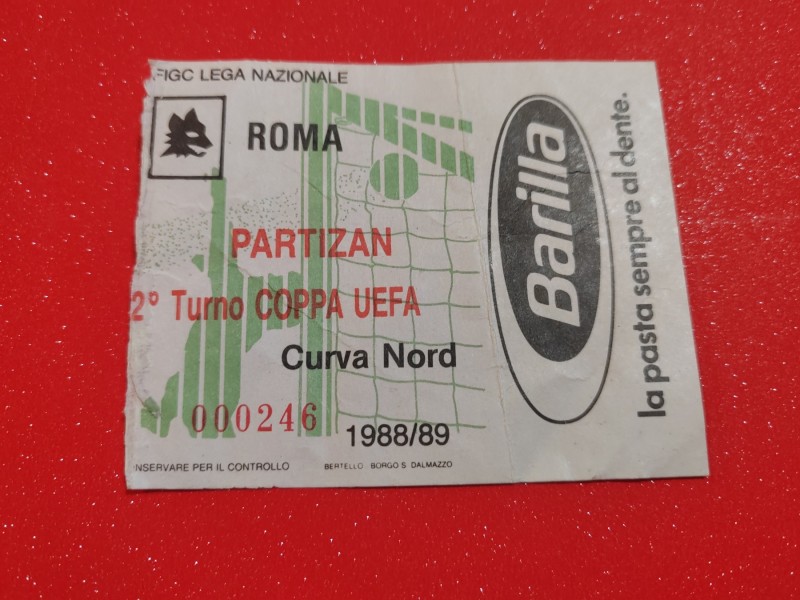 AS ROMA - FK PARTIZAN 09.11.1988. GOSTOVANJE!!!