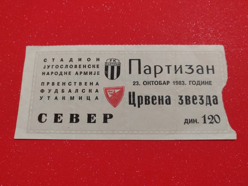 CRVENA ZVEZDA - PARTIZAN 23.10.1983. SEVER