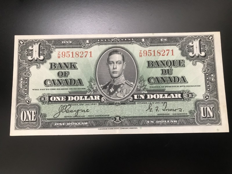 KANADA 1 DOLAR.1937.