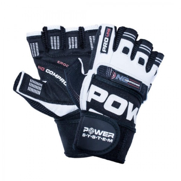 Power System Fitness Rukavice Compromise Bele L