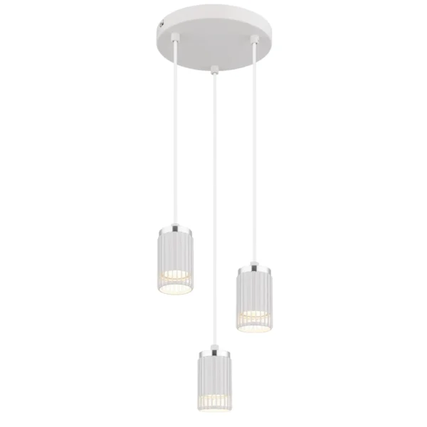 Lusteri i Visilice | Globo Korben 57906-3HW – Bela