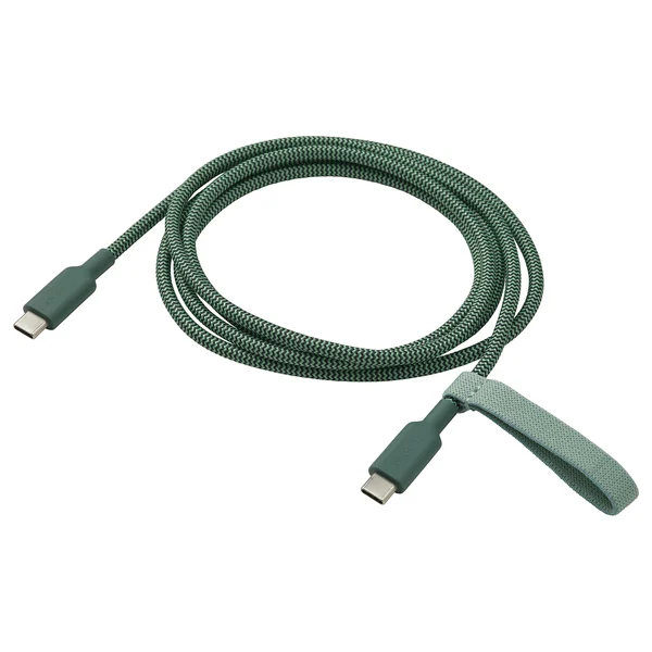 Kabl USB-C - kabl USB-C, zagasitozelena, 60 W/1.5 m