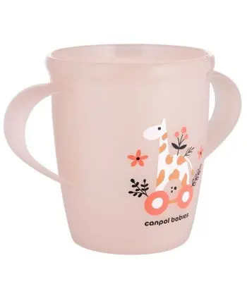 Canpol babies Šolja sa drškama, 250ml, Koralna