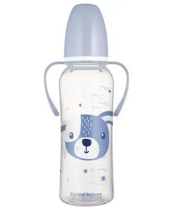 Canpol Bbabies Flašica sa ručkama za bebe Cute animals, 250ml, Plava