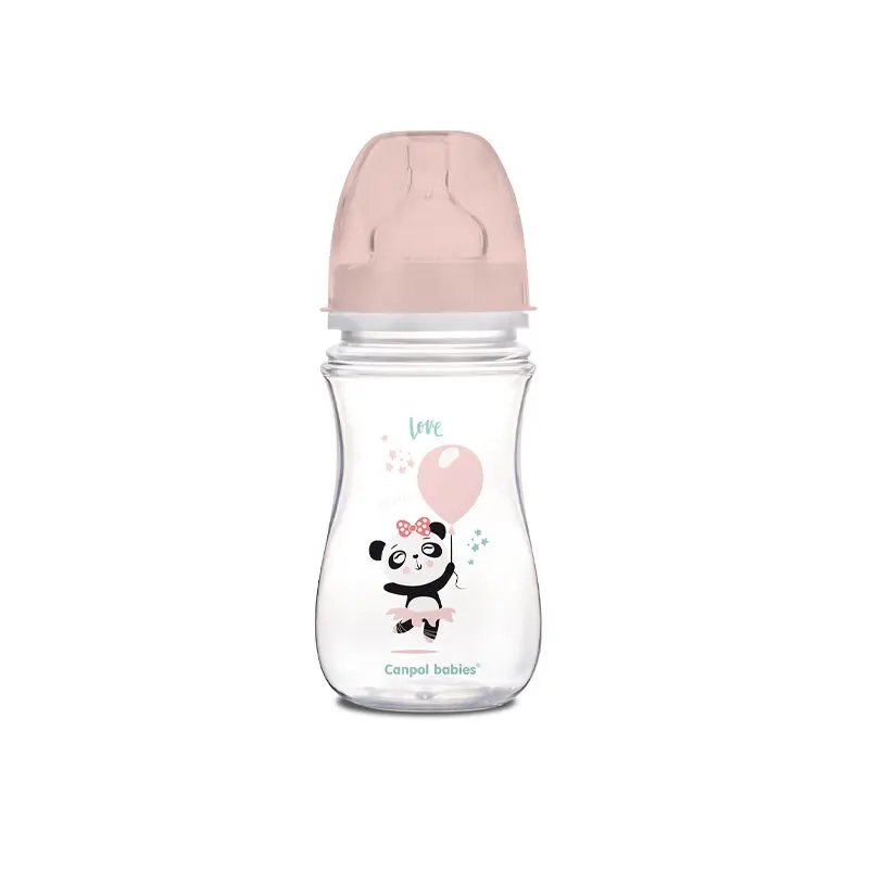 Canpol babies Flašica za bebe Easy strart, 240ml, Roze