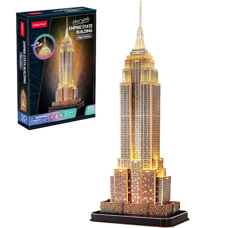 CubicFun 3D LED Puzzle Night Edition Empire State Building L539H CBF205393