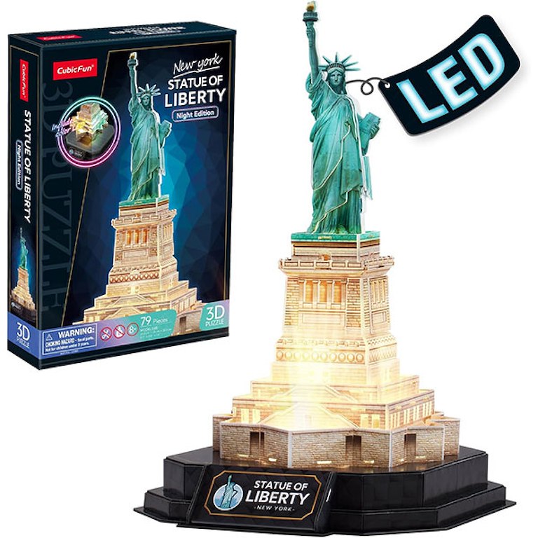 CubicFun 3D LED Puzzle Night Edition Statue of Liberty L536H CBF205362