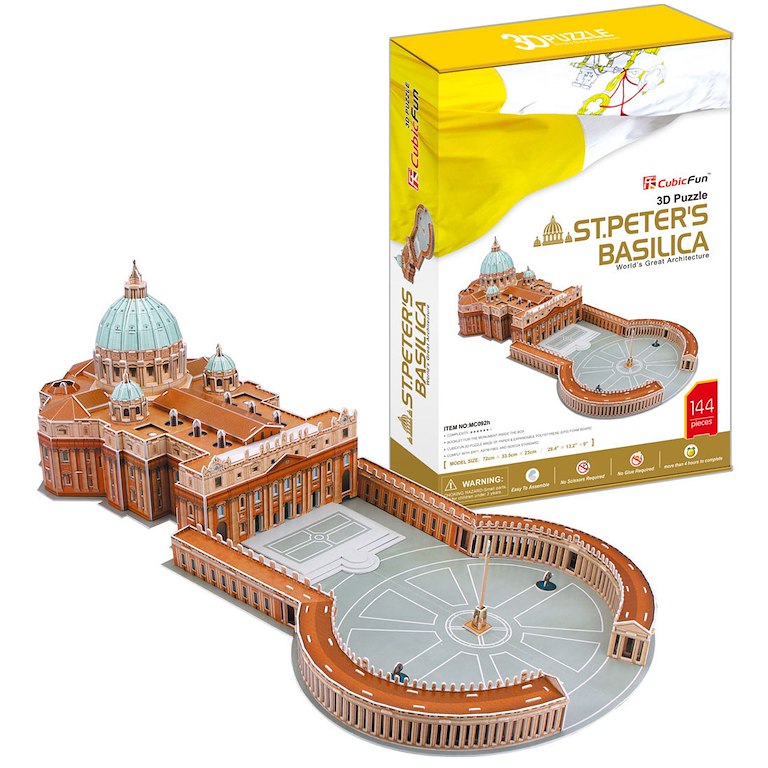 CubicFun 3D Puzzle St. Peters Basilica 68pcs C244/CBF202446