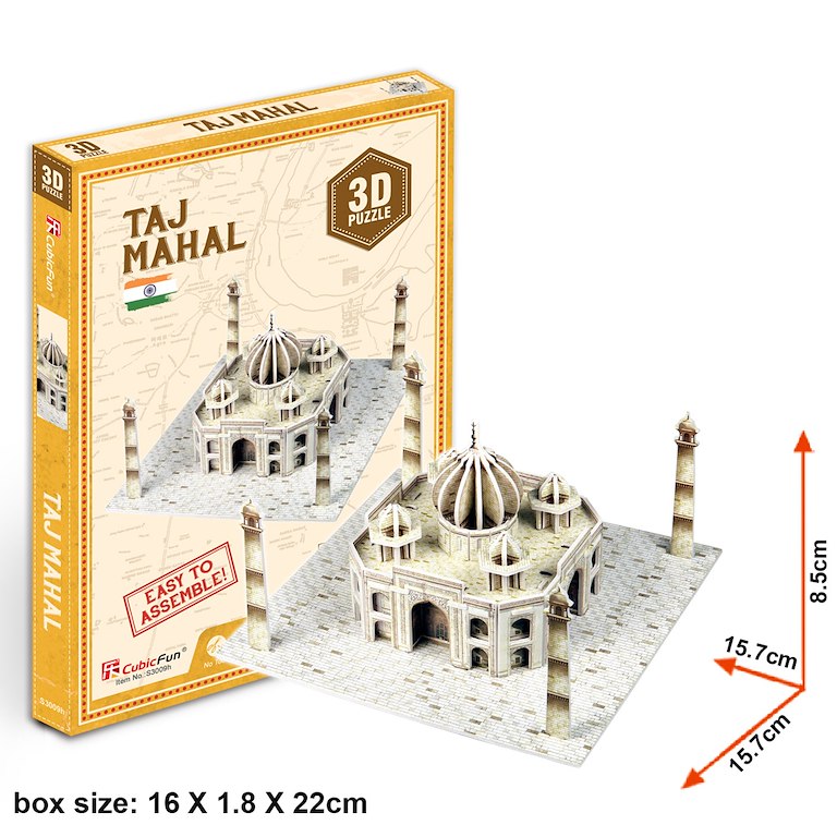 CubicFun 3D Puzzle Taj Mahal 39pcs CBF230098