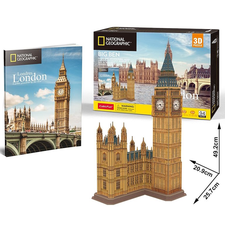 CubicFun Puzzle 3D National Geographic Big Ben 94pcs DS0992/CBF209926