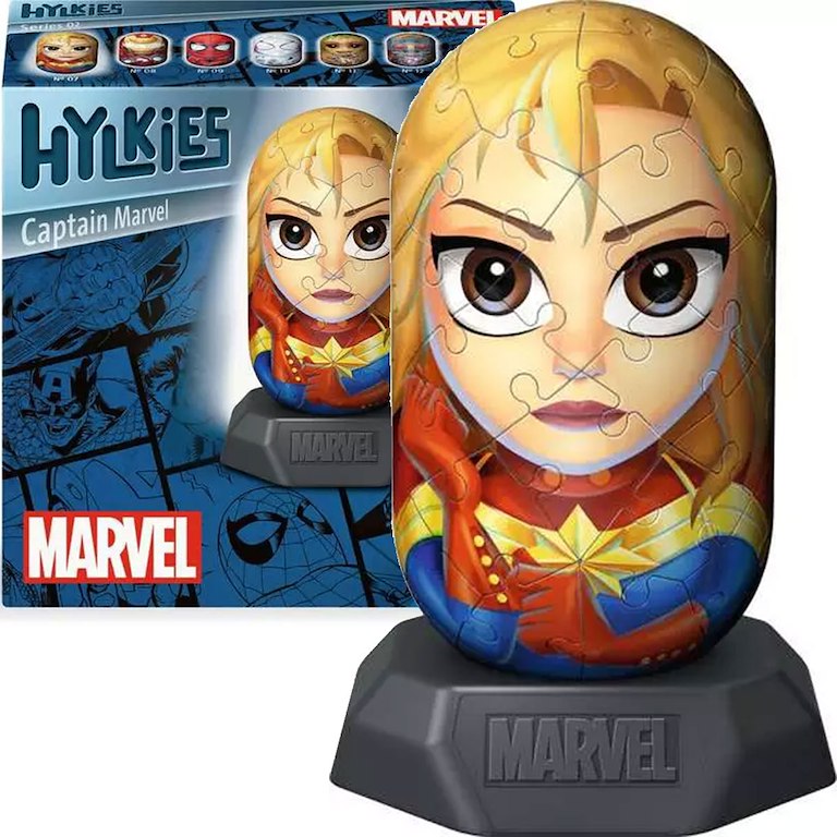 Ravensburger 3D puzzle (slagalice) Hylkies Captain Marvel - 54pcs RA12001156