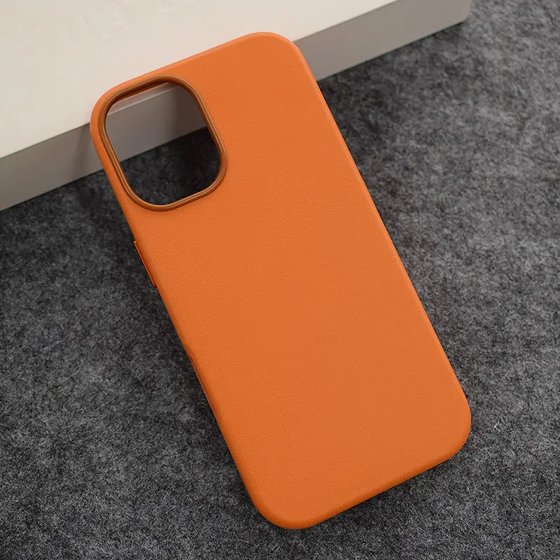 Maska za iPhone 17 narandžasto Beautiful Shine Leather