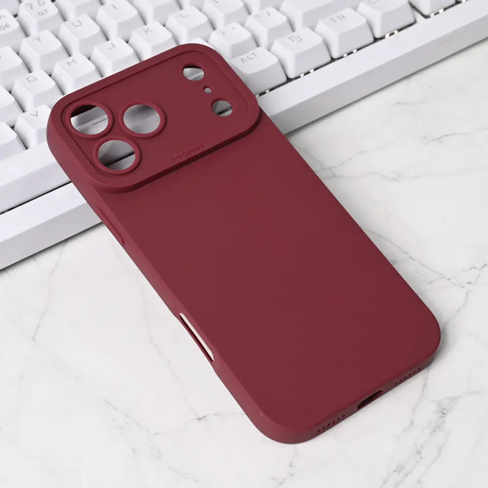 Maska za iPhone 17 Pro Max 6.9 Silikon Pro Camera bordo