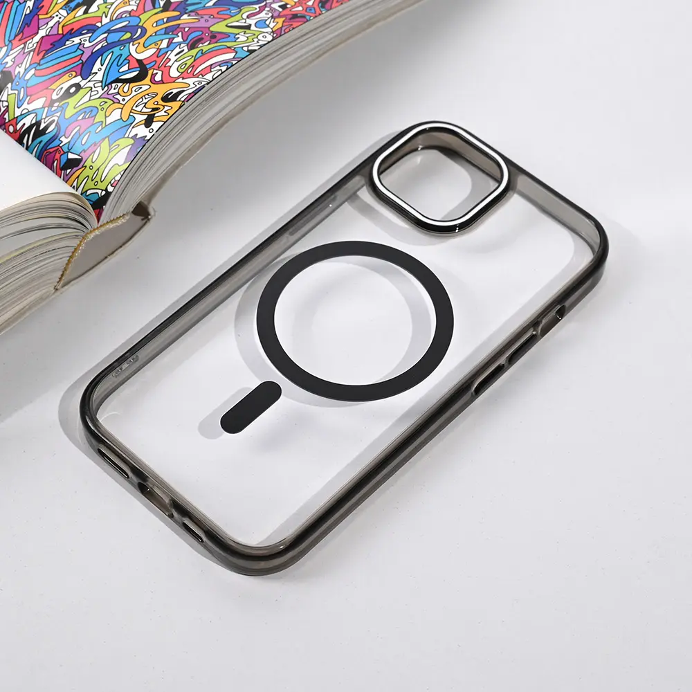 Maska za iPhone 15 6.1 Magsafe Color Pop crna
