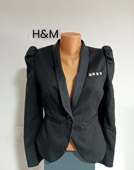 H&M crni blejzer vel 38