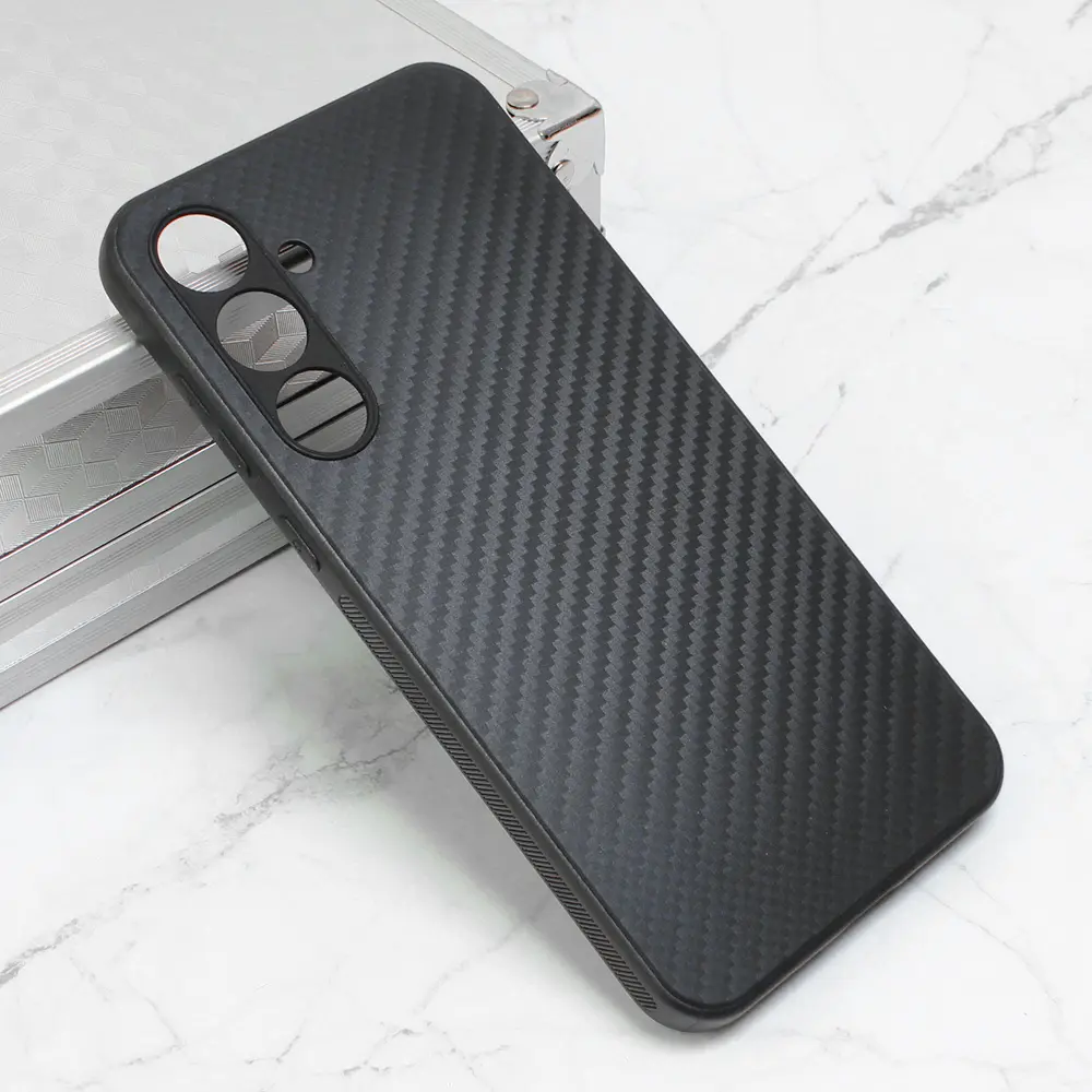 Maska za Samsung Galaxy S25 FE Carbon fiber crna