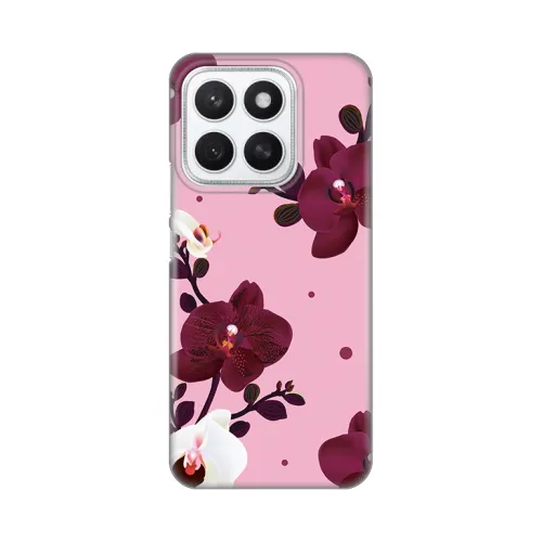 Silikonska futrola - maska print Skin za Huawei Honor X8c Pink Orchid