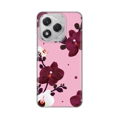 Silikonska futrola - maska print Skin za Huawei Honor 400 Lite Pink Orchid