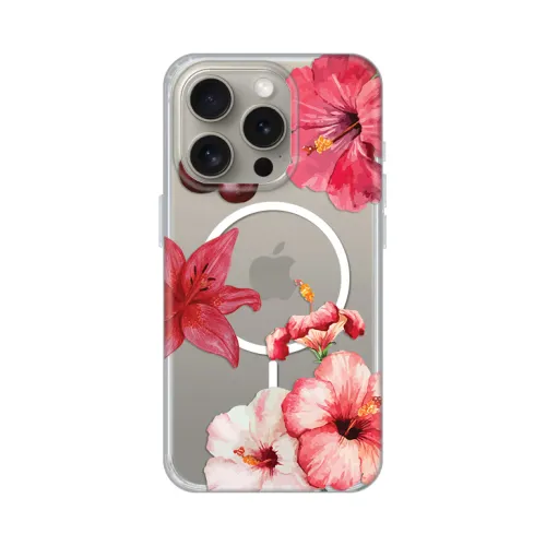 Futrola - maska print Magsafe za iPhone 16 Pro 6.3 Hibiscus