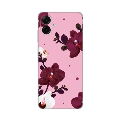 Silikonska futrola - maska print Skin za Samsung A075F Galaxy A07 Pink Orchid