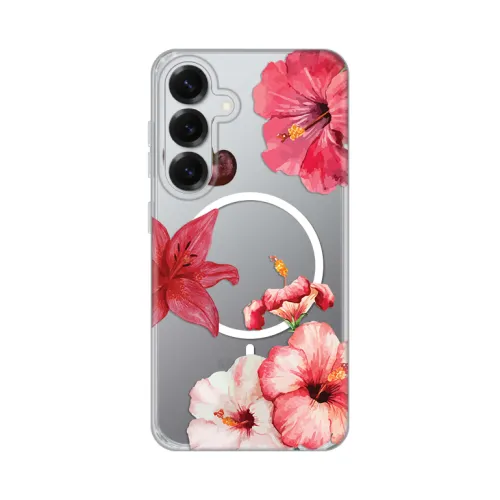 Futrola - maska print Magsafe za Samsung S931 Galaxy S25 Hibiscus