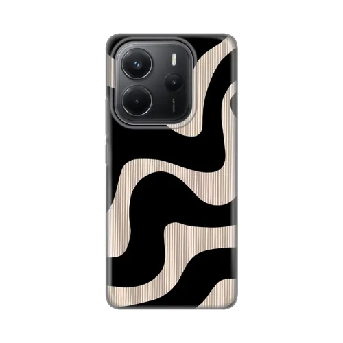 Silikonska futrola - maska print Skin za Xiaomi Redmi Note 14 4G (SRB) Black Flow