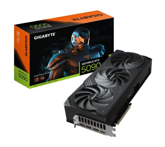 Gigabyte - SVGA Gigabyte RTX 5090 WindForce3 OC 32GB GDDR7 512Bit, GV-N5090WF3OC-32GD