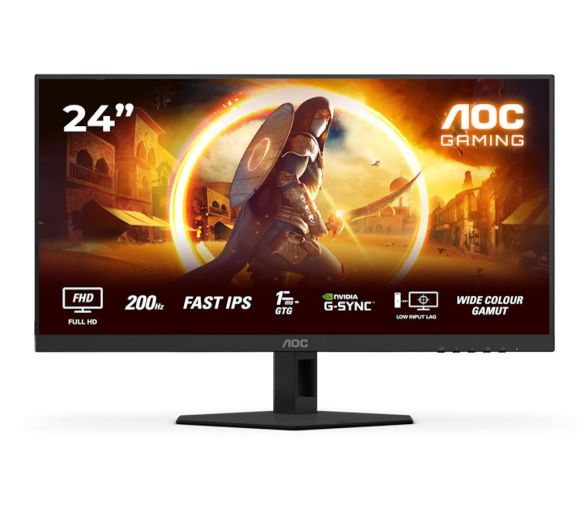 AOC - Monitor AOC 24G4HRE 23.8"/IPS/1920x1080/200Hz/1ms GtG/HDMIx2,DP/Gsync,freesync/zvucnici/crna