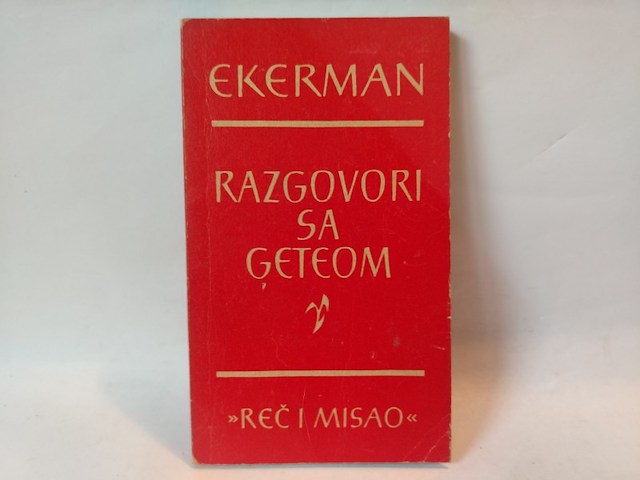 RAZGOVORI SA GETEOM - J. P. Ekerman