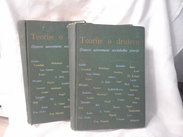 Teorije o društvu I i II osnovi savremene sociološke