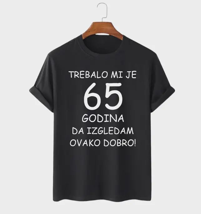 MAFIMI Majica Trebalo mi je 65 Godina, Crna