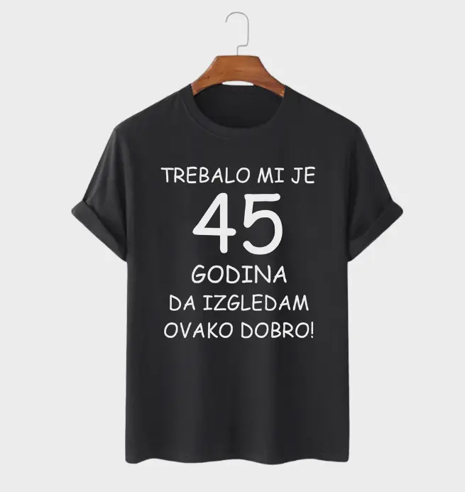 MAFIMI Majica Trebalo mi je 45 Godina, Crna