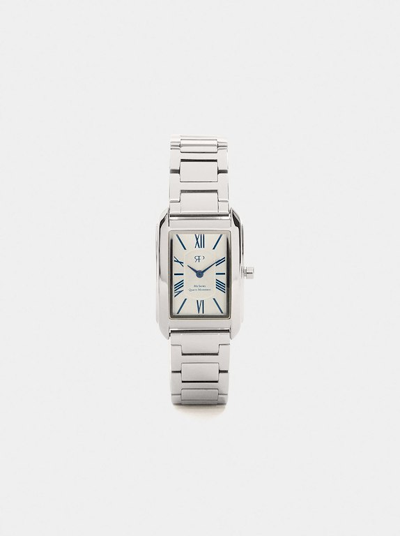 RECTANGULAR WATCH WITH STAINLESS STEEL BRACELET