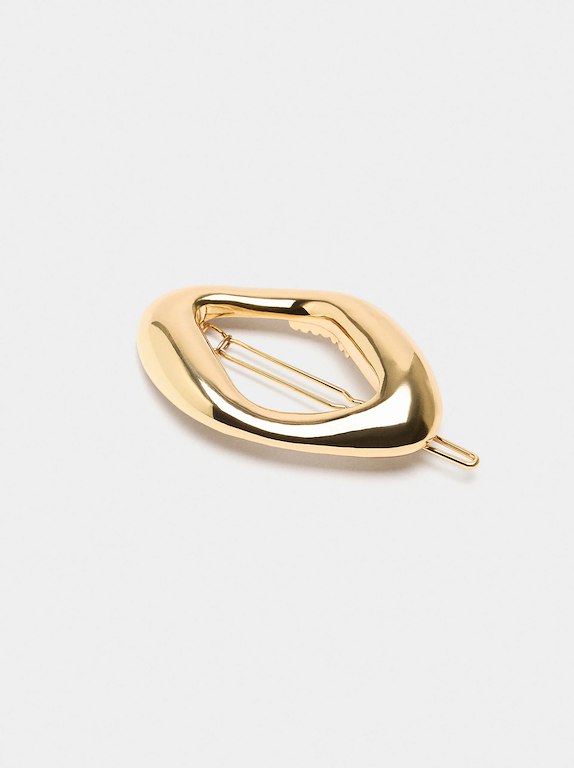 OVAL GOLD HAIR CLIP