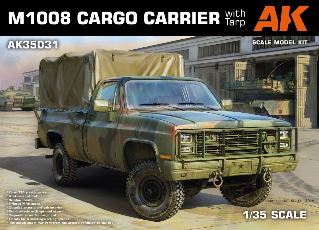 AK 1/35 M1008 CARGO CARRIER with Tarp
