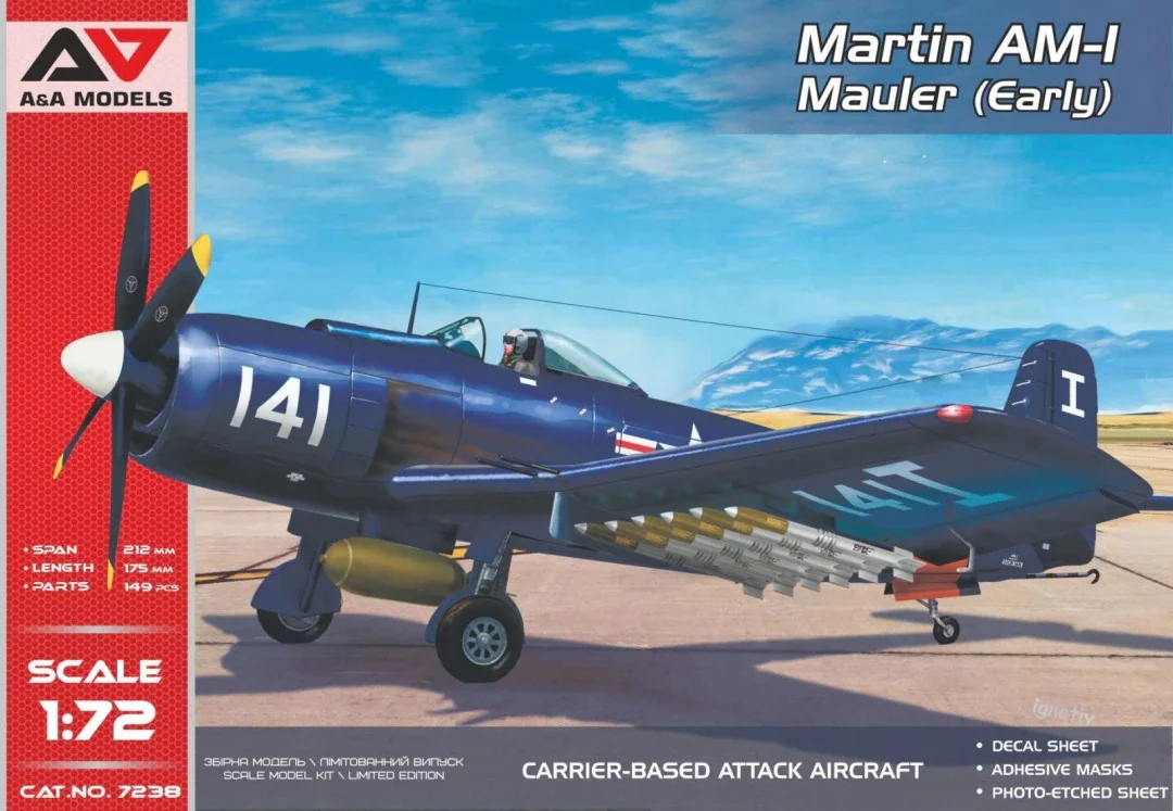 A&A MODELS 1/72 AM-1 „Mauler“ attack aircraft ( Early version)