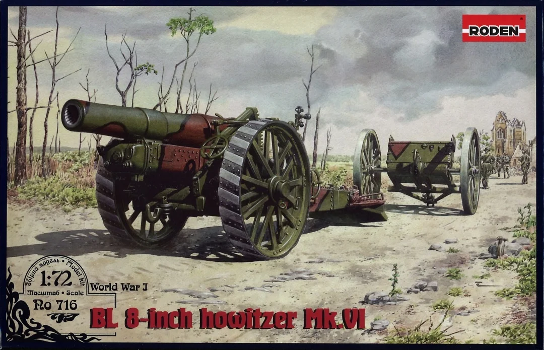RODEN 1/72 BL 8-inch howitzer Mk.VI
