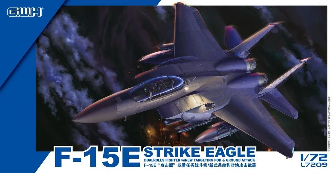 GREAT WALL 1/72 F-15E Strike Eagle Dualroles Fighter w/New Targeting Pod & Ground Attack