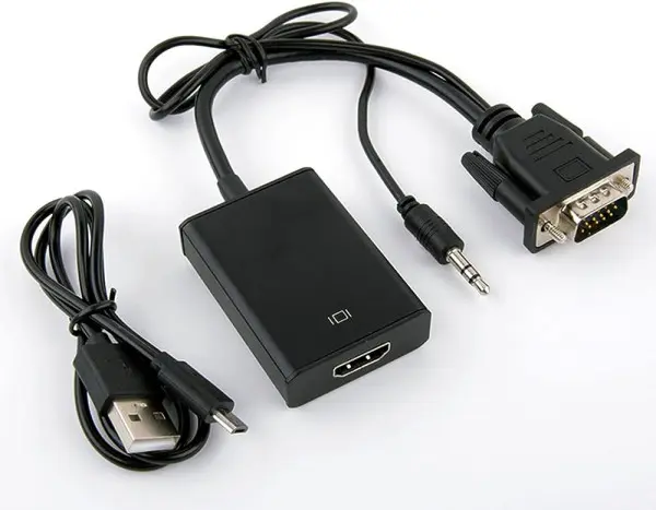 STARS SOLUTIONS Adapter-konvertor VGA na HDMI crni