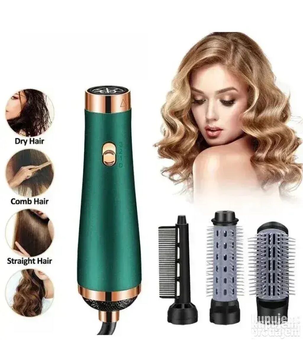 Stajler 3u1 za sušenje, ispravljanje i uvijanje kose. stajler 3u1 za