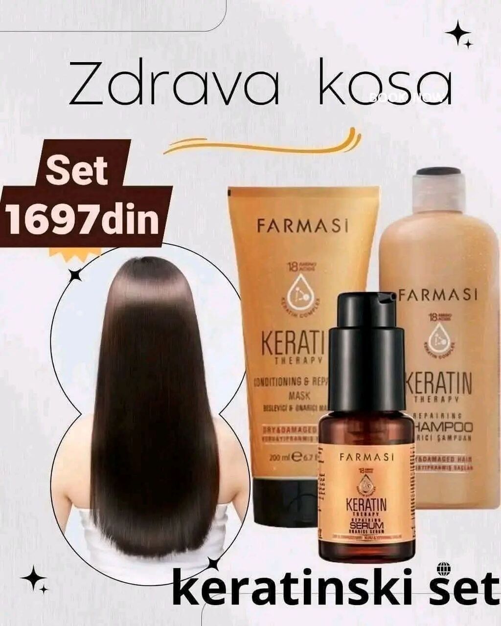 Akcija koja se ne propusta       Keratin set samo